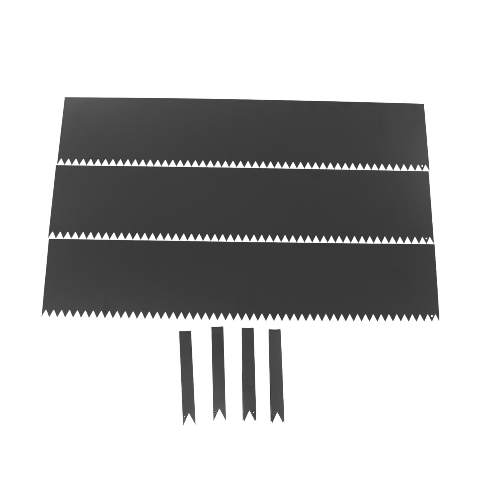 9.7 ft Metal Landscape Edging 3PCS Steel Lawn Edging Black Outdoor Yard ...