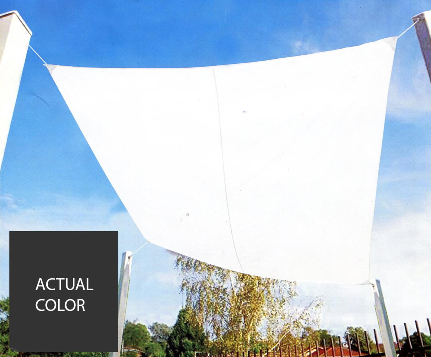 9.75' Dark Gray Square Outdoor Patio Sun Shade Tarp - Walmart.com