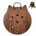 9.8*10.2 inches Cat Shape Wooden Wall Planter, Vertical Hanging Fern ...
