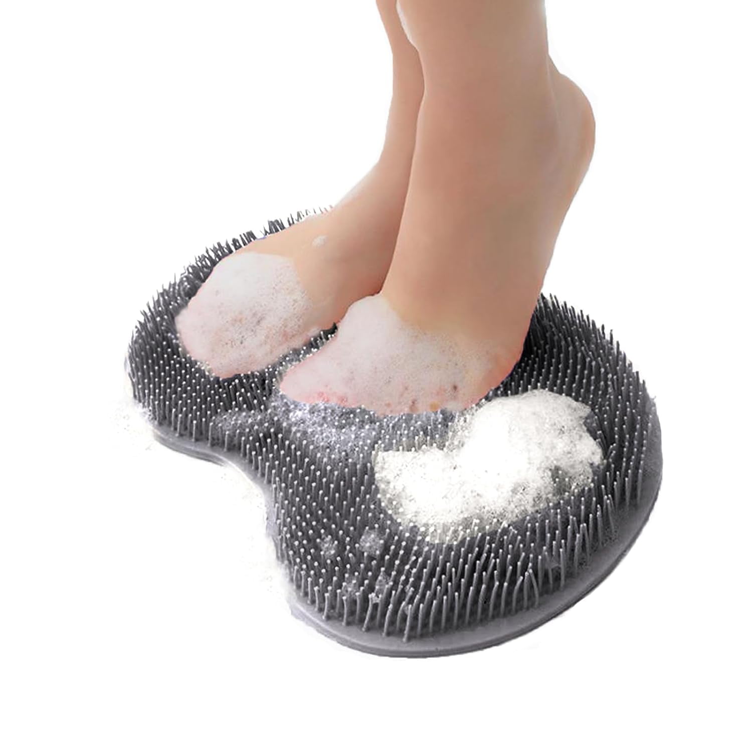 9.8×11.8 in Non-Slip Shower Foot & Back Scrubber – Wall-Mounted Suction ...