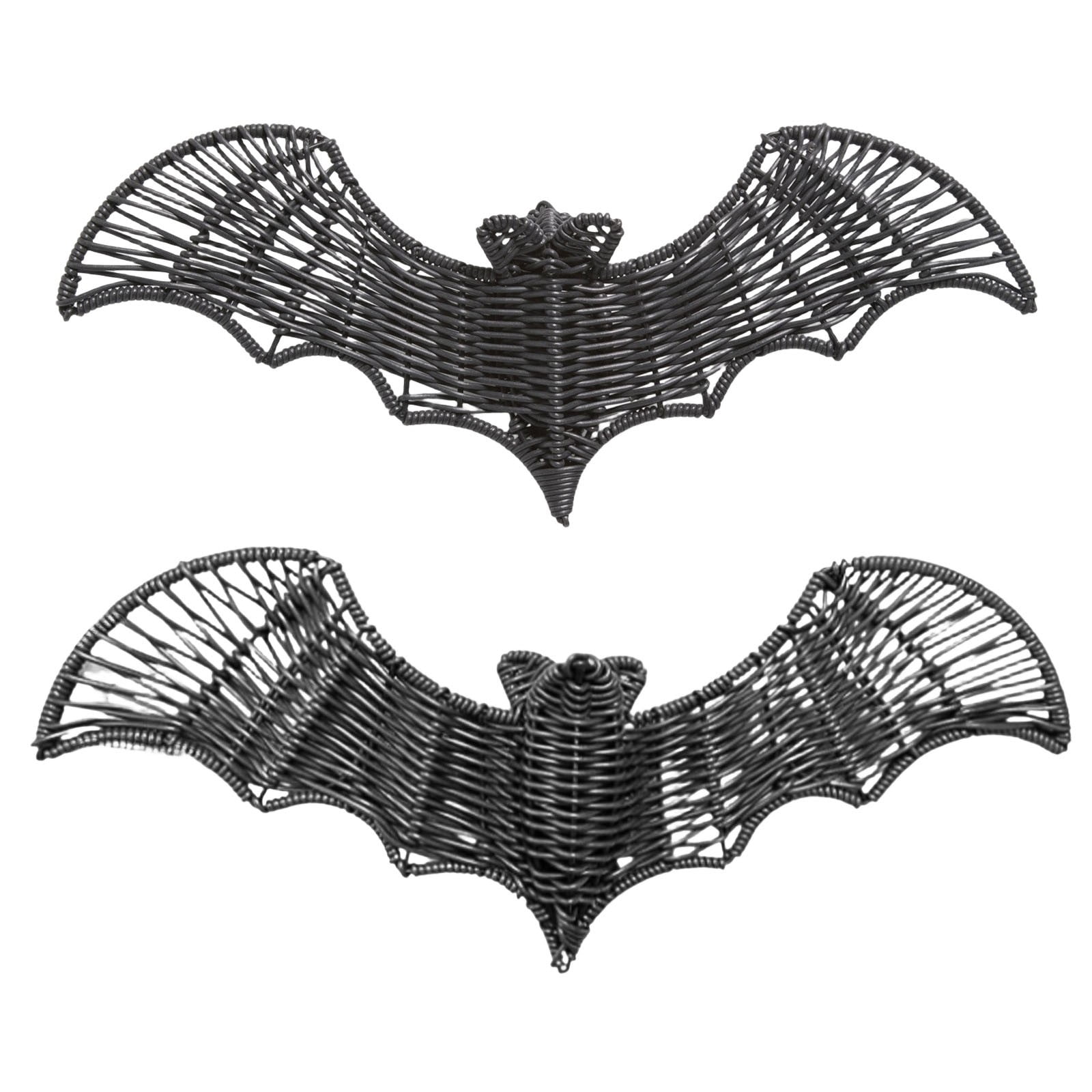 9.8"*5.5" Halloween Hanging Large Black Paper Rope and Metal Bat ...