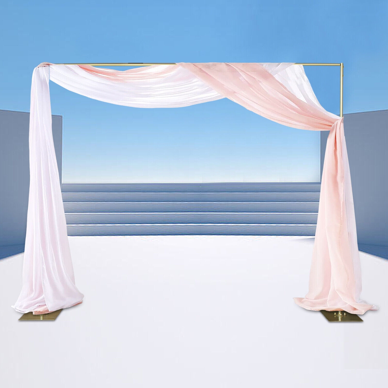 9.8*9.8ft Heavy Duty Pipe and Drape Kit Backdrop Support with Metal ...