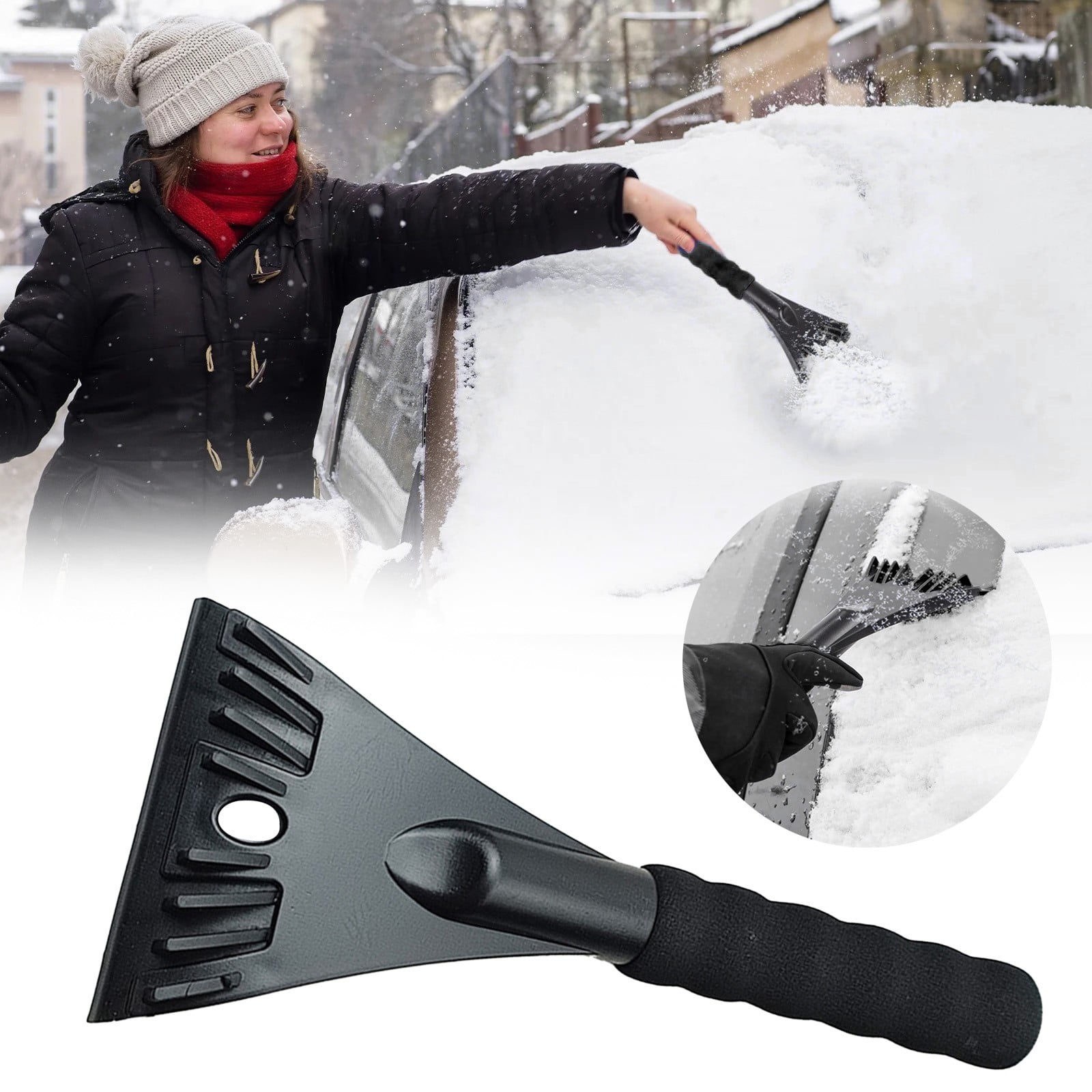 9.8" Car Windshield Ice Scraper with Handle for Truck, Suv, and Car ...
