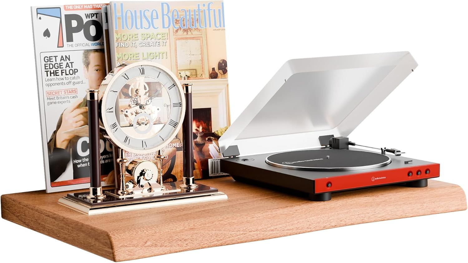 9.8" Deep Floating Shelves for Wall, Solid Poplar Wood Floating Shelves ...