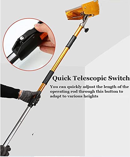 9.8'' Drywall Flat Finishing Box with 40''-63.8'' Handle 120° Adjustble ...