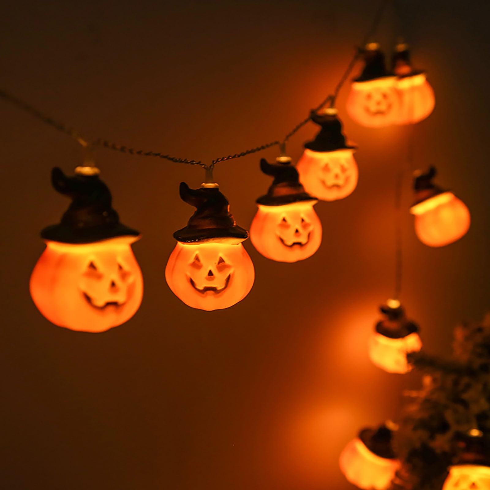 9.8 FT 20 LED Halloween Pumpkin String Lights for Indoor/Outdoor Yard ...