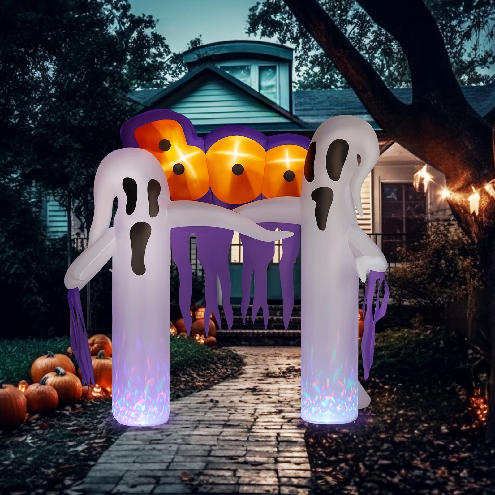 9.8 FT Halloween Inflatables Haunted House Castle Archway Outdoor ...