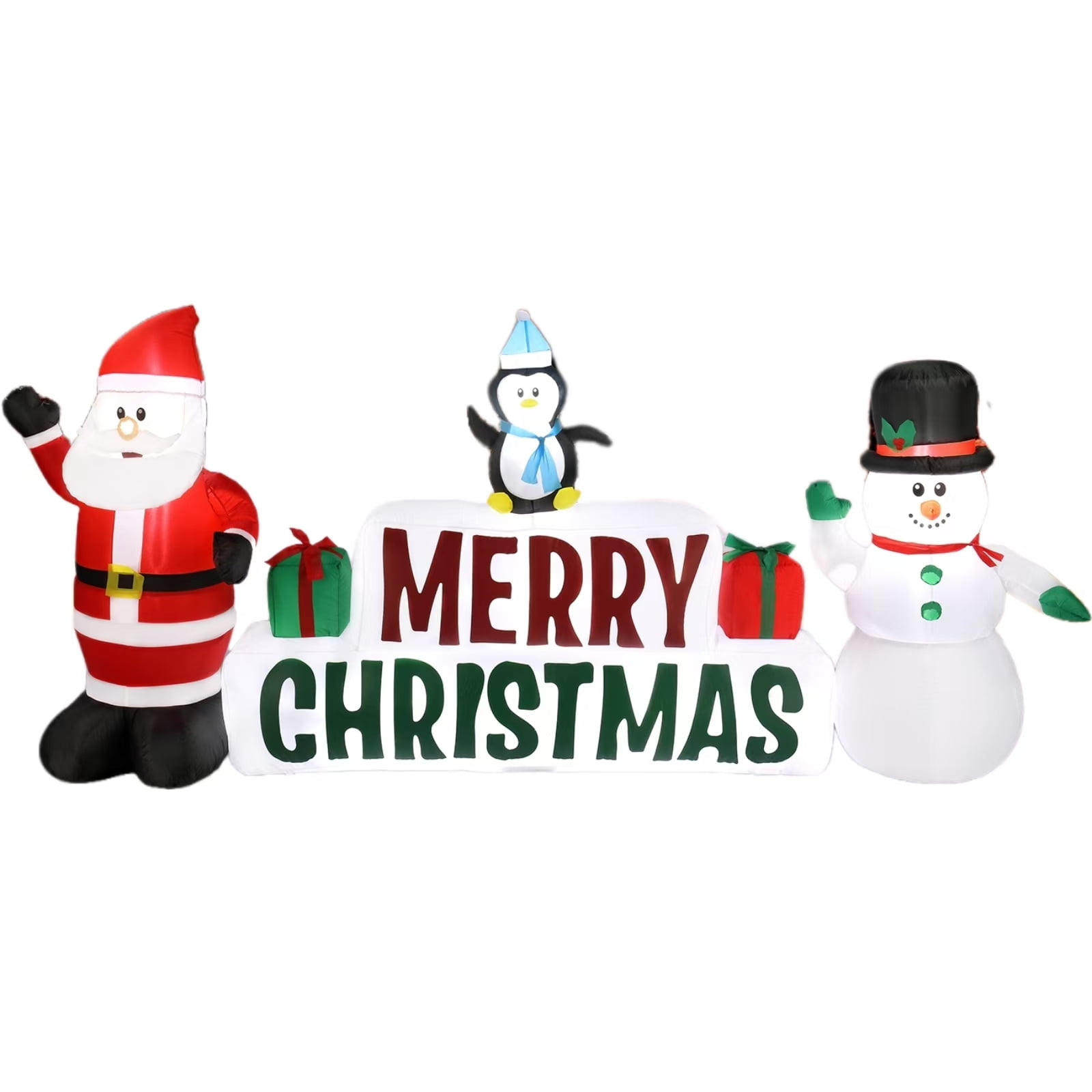 9.8 FT Lighted Christmas Inflatable Decoration, Inflatable Santa Claus ...