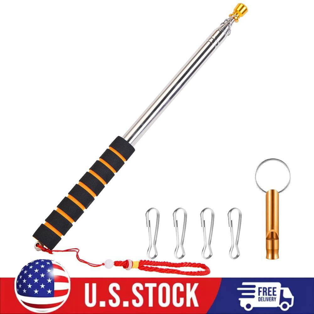 9.8 Ft Telescopic Handheld Flagpoles, Extendable Collapsable Flag Pole ...