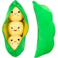 9.8" Giant Peas in a Pod Plush, Detachable Pea Pod Pillow, Cute Stuff ...