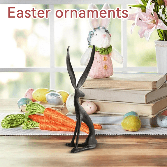 9.8-Inch Sculpted Bunny Collection Large Standing Bunny Decor - Matte ...