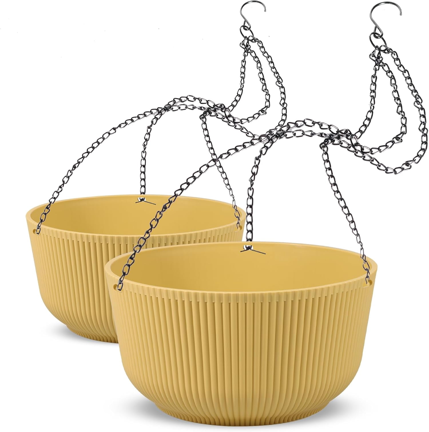 9.8 Inch Self Watering Planters Indoor Outdoor, Thickened Basket Flower ...