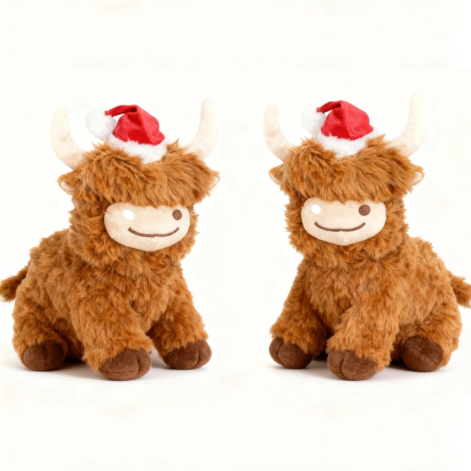 9.8 Inch Soft Highland Cow Christmas Toy, Animated Dancing Plush with ...