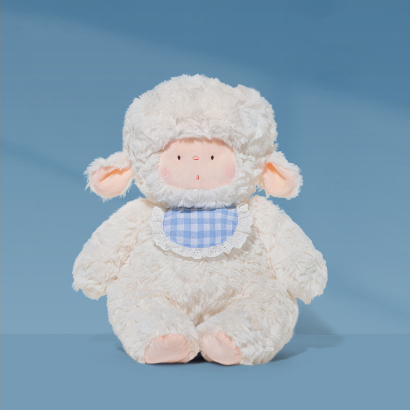 9.8 Inches Cute Cartoon White Lamb Plush Toy Stuffed Animal, Soft Plush ...