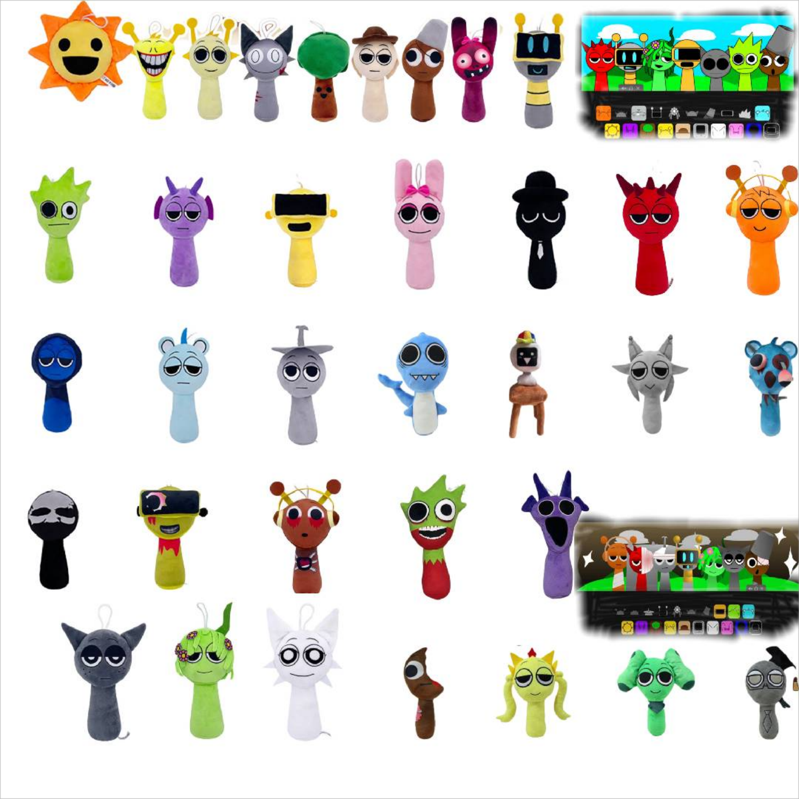 9.8" Incredibox Sprunki Plush Collection, Sprunki Plushies Dolls, Soft ...