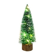 Lighted Ribbed Glass Tabletop Trees - Red - Walmart.com
