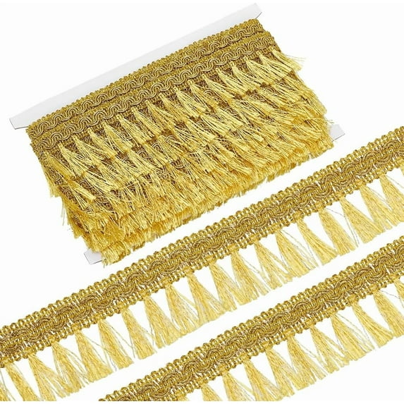9.8 Yards Fringe Tassel Sewing Trim 1.8inch Wide Goldenrod Color Fringe ...