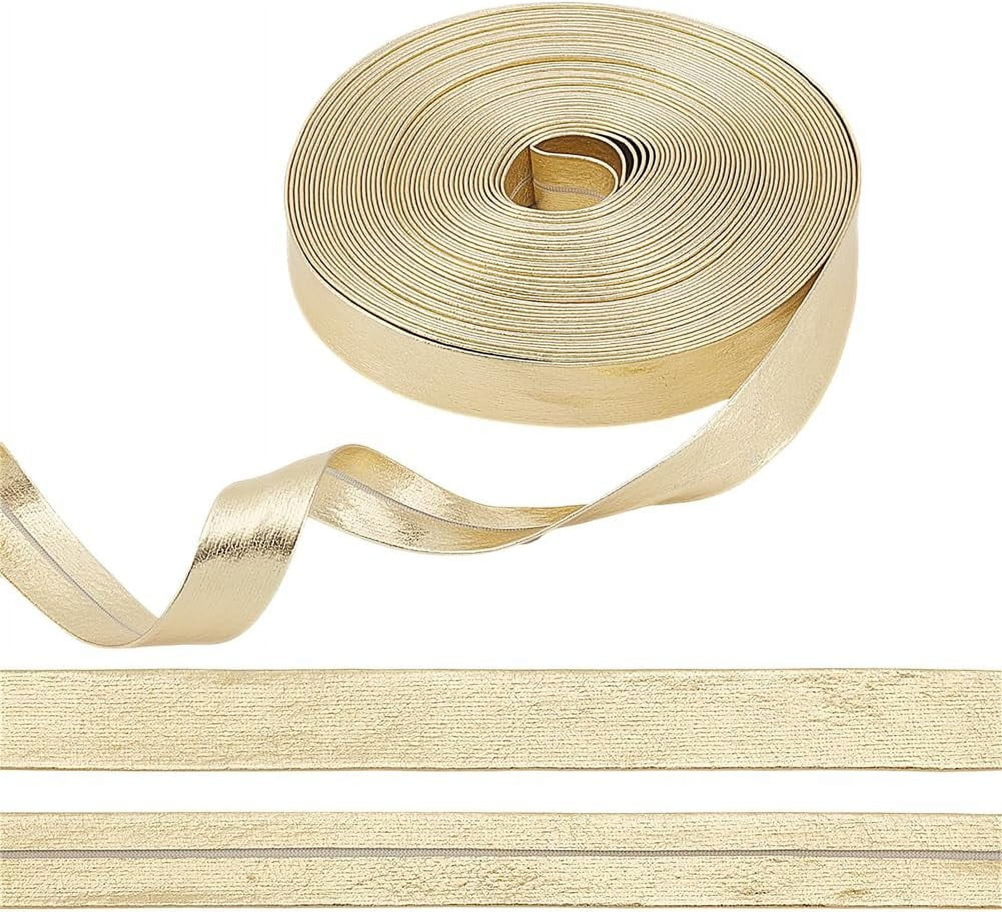 9.8 Yards Gold Leather Trim Fold Over Trim Double Sided Strap Golden ...