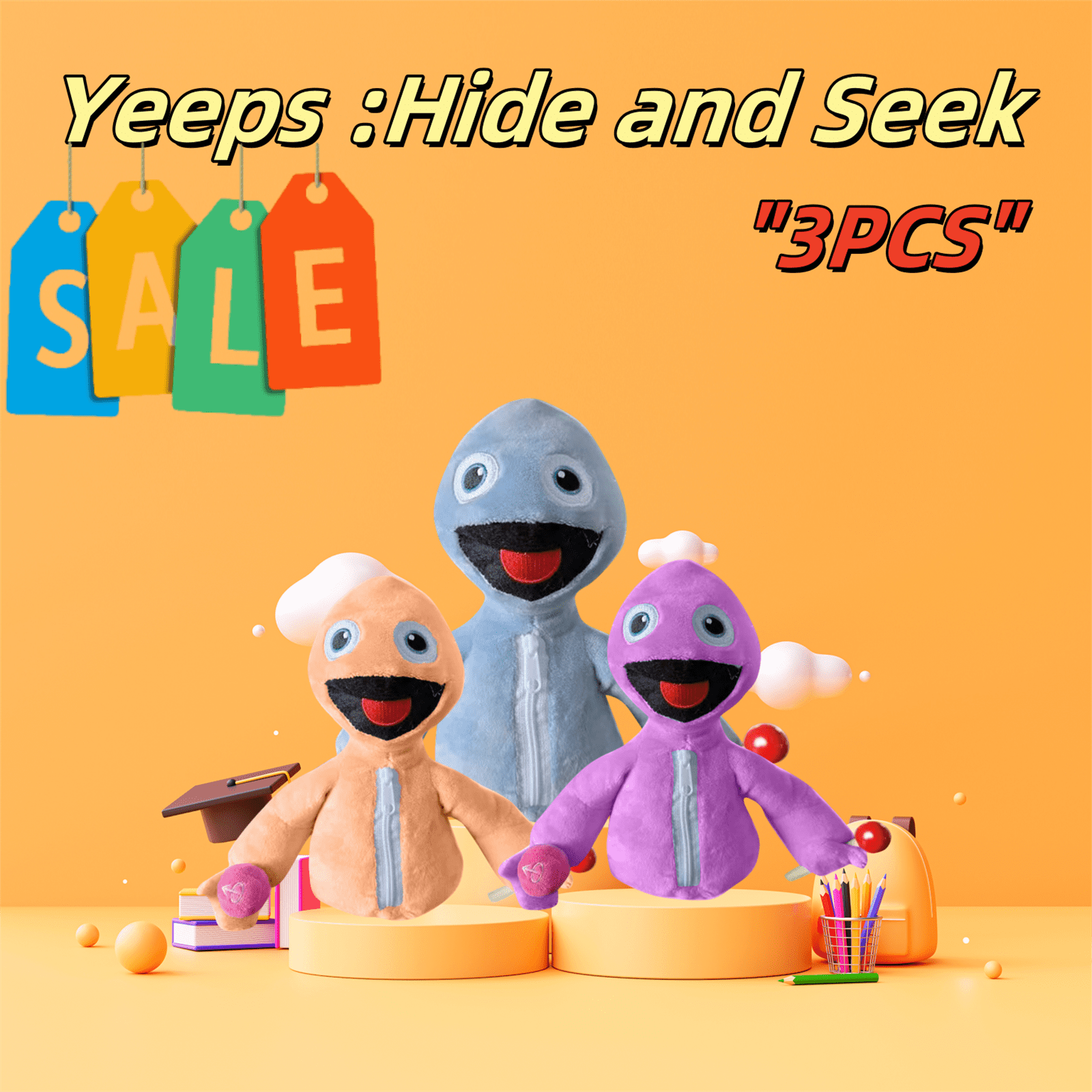 9.8" Yeeps: Hide and Seek Plush Toy, Hide & Seek Game Merchandise, Gorilla Tag Plush Toys, Yeeps ...