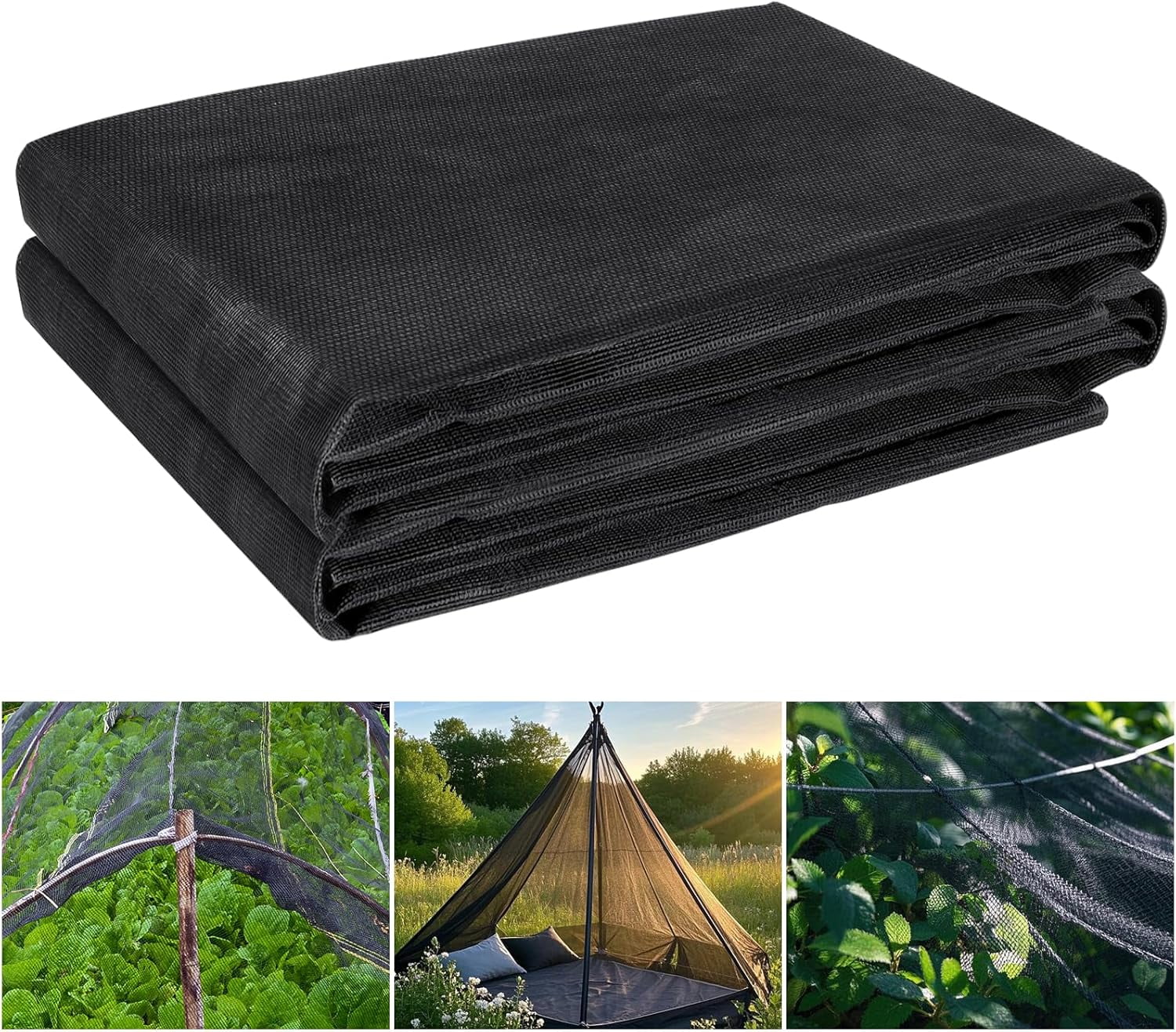 9.8 x 32.8ft Thicker Garden Mesh Netting,Ultra Fine Plant Row Covers ...