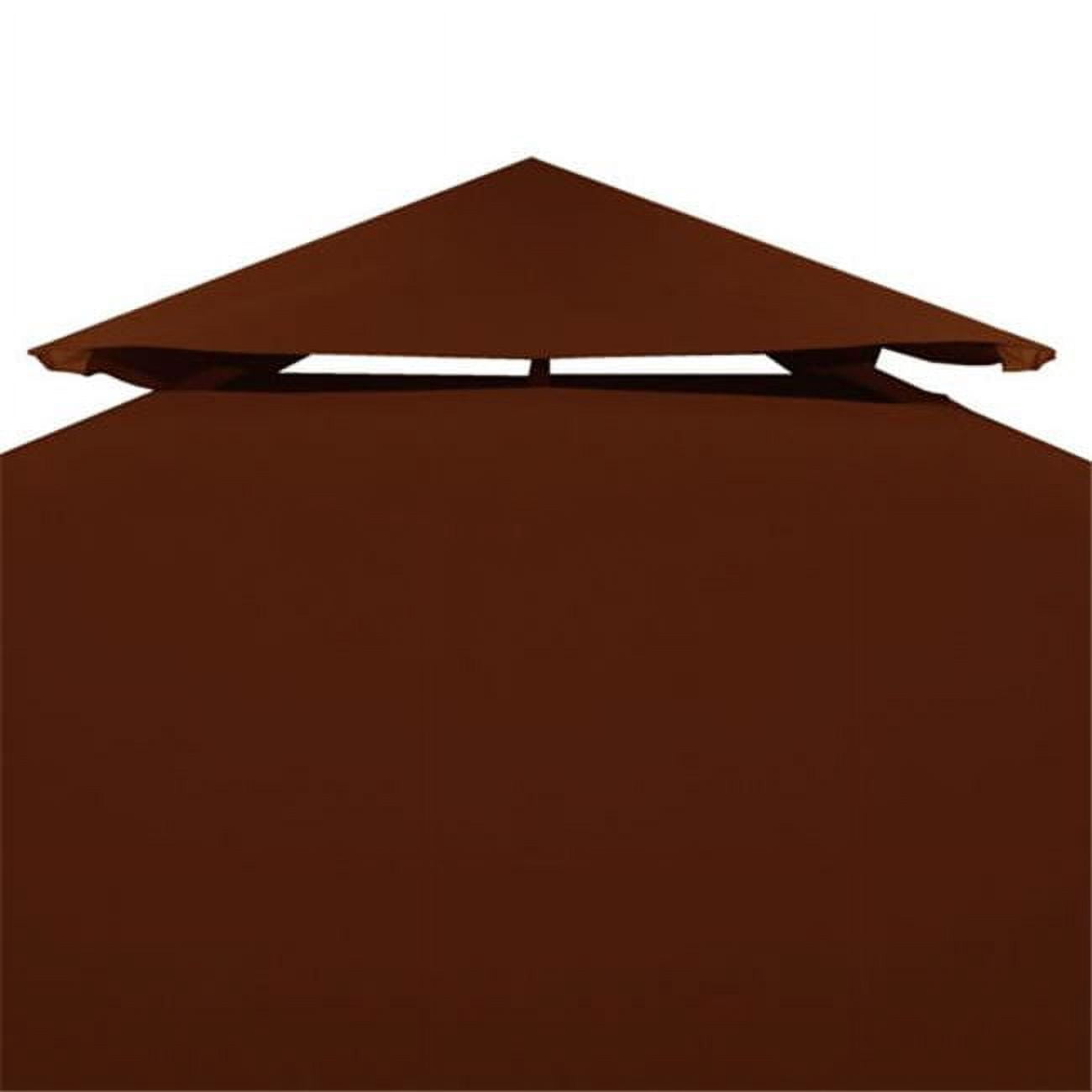9.8 x 9.8 ft. Outdoor Gazebo Top Replacement - 2-Tier Terracotta ...