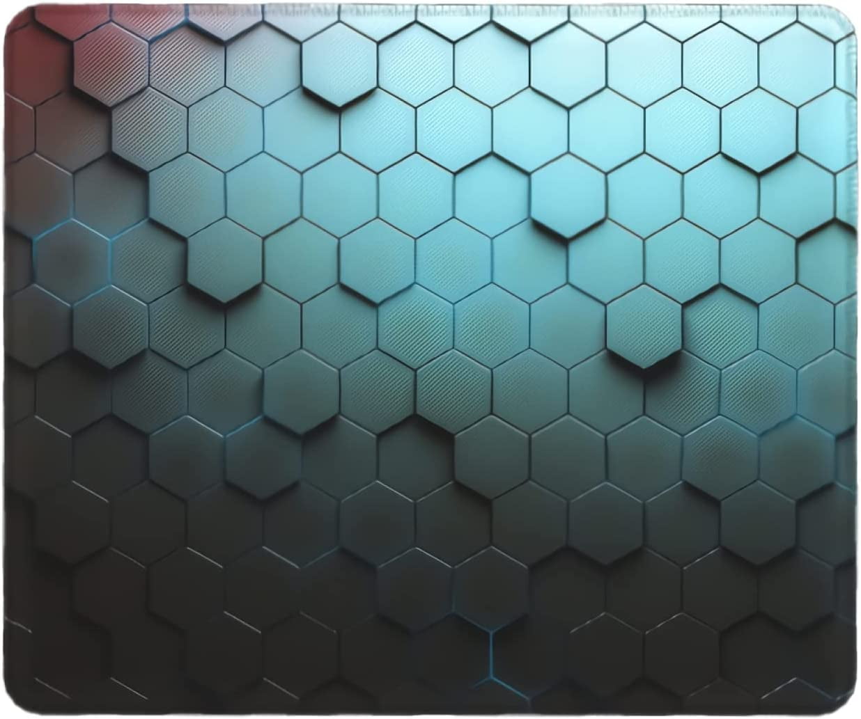 9.8''''x7.9'''' 3D Geometry Mouse Pad with Stitched Edge Modern ...