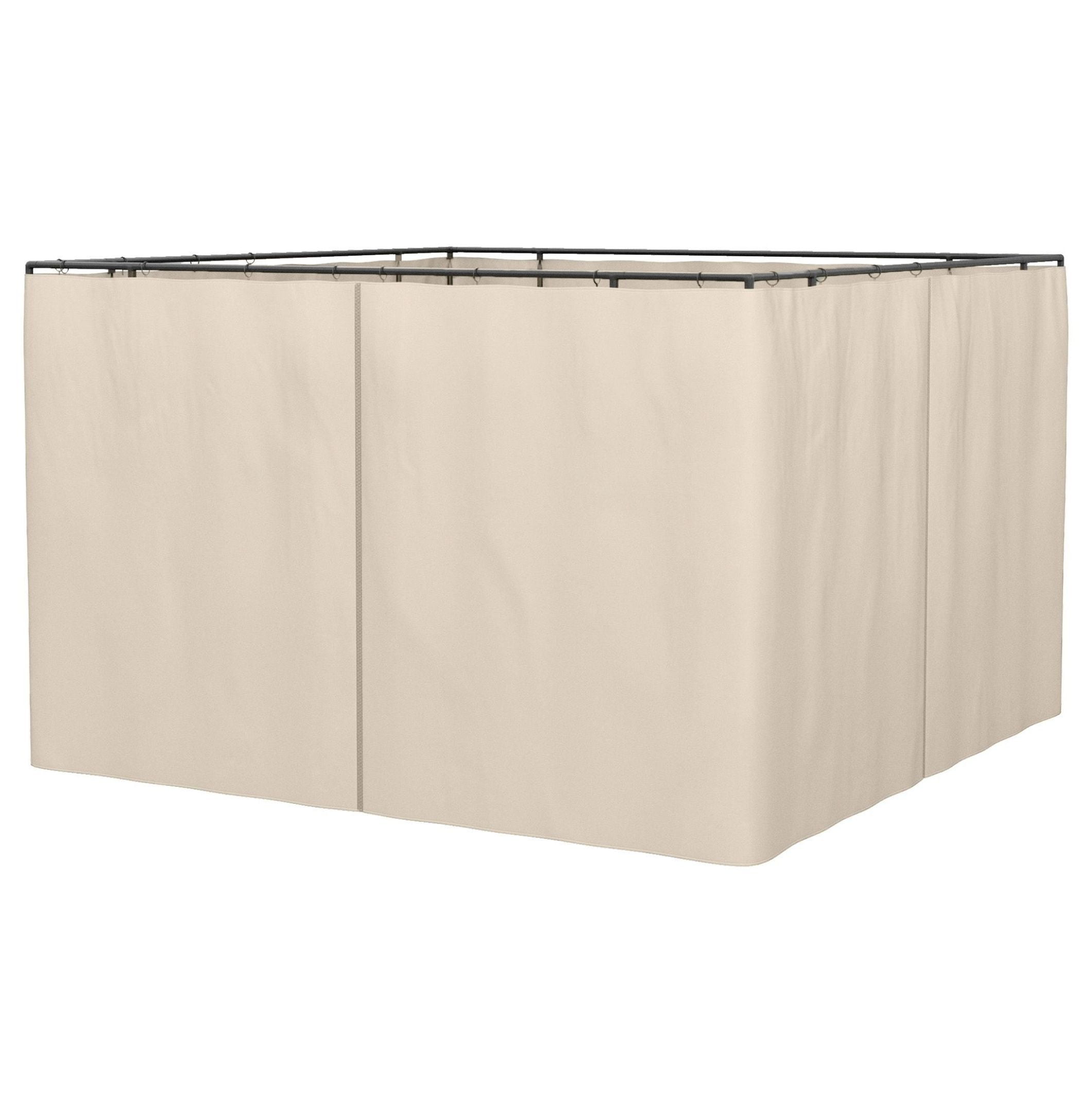 9.84' Gazebo Sidewall Set - 4 Panel Outdoor Curtains for Pergolas ...