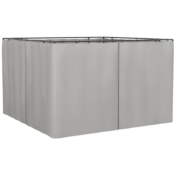 9.84' Gazebo Sidewall Set - Outdoor Privacy Curtains - Gray - with ...