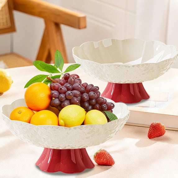 9.84 Inch Fruit Plates, Plastic Candy and Snack Plate for Living Room ...