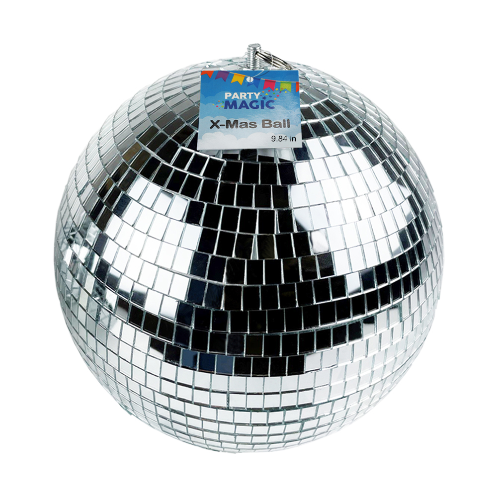 D-GROEE Mirror Disco Ball, Silver Hanging Disco Light Mirror Ball with ...