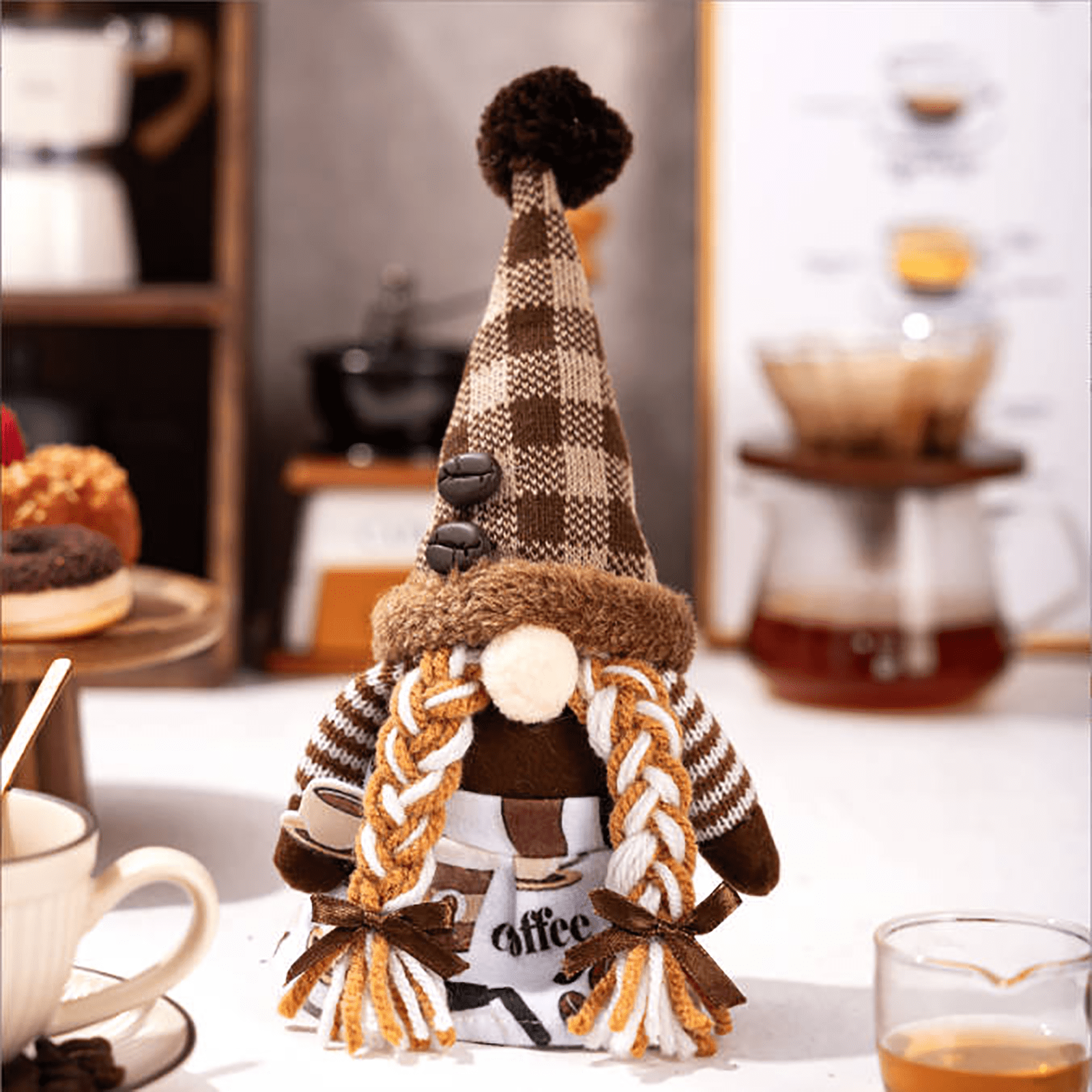 9.84" Popular Standing Faceless Gnome Plush Toy, Dwarf Themed Decor ...