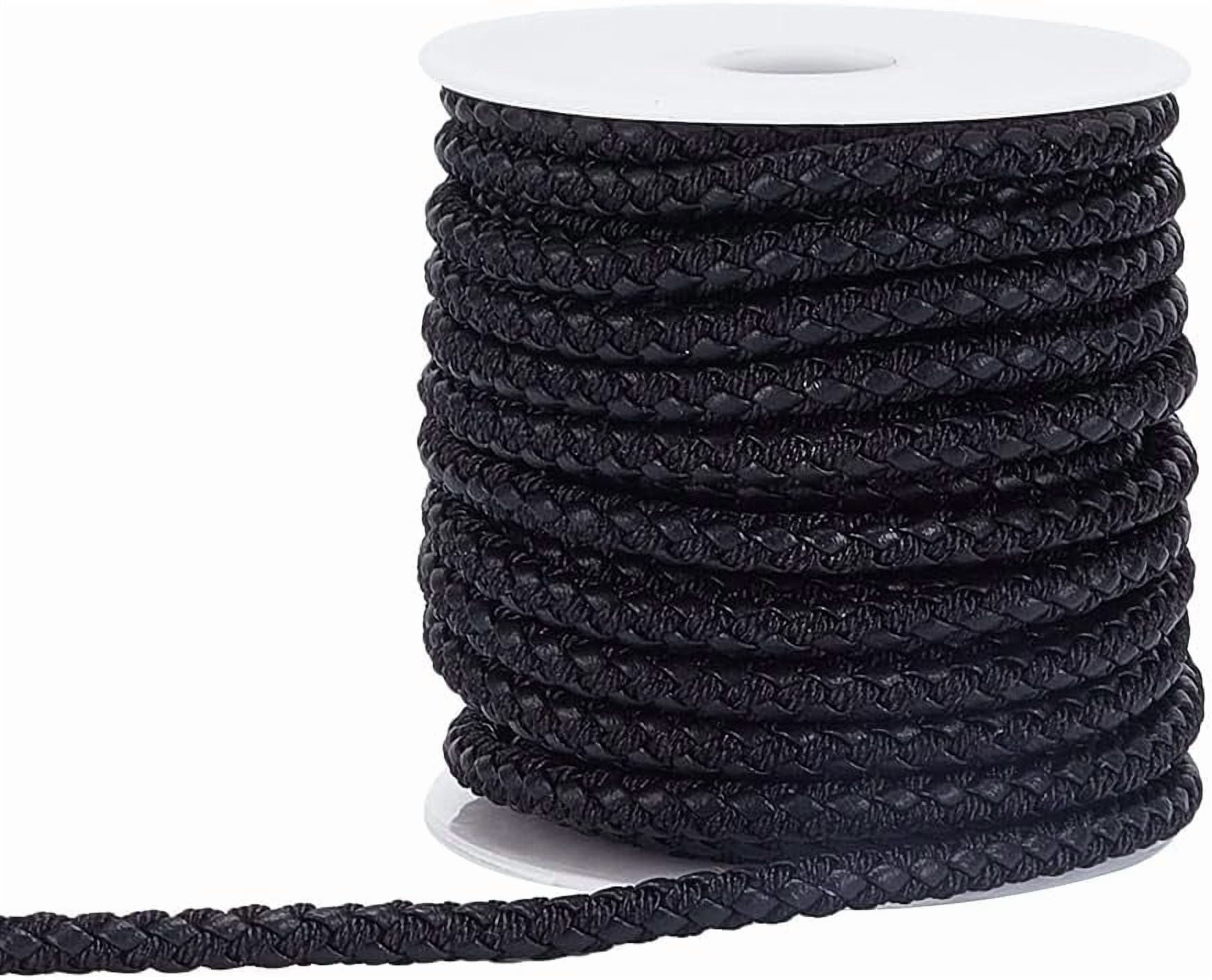 9.84 Yards(9m) Leathers Cord 5mm Wide Black Thicken Cord Rope Lace ...