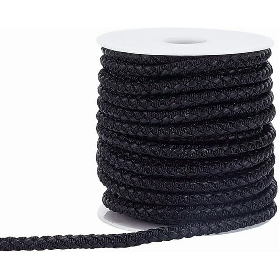 9.84 Yards(9m) Leathers Cord 5mm Wide Black Thicken Cord Rope Lace ...