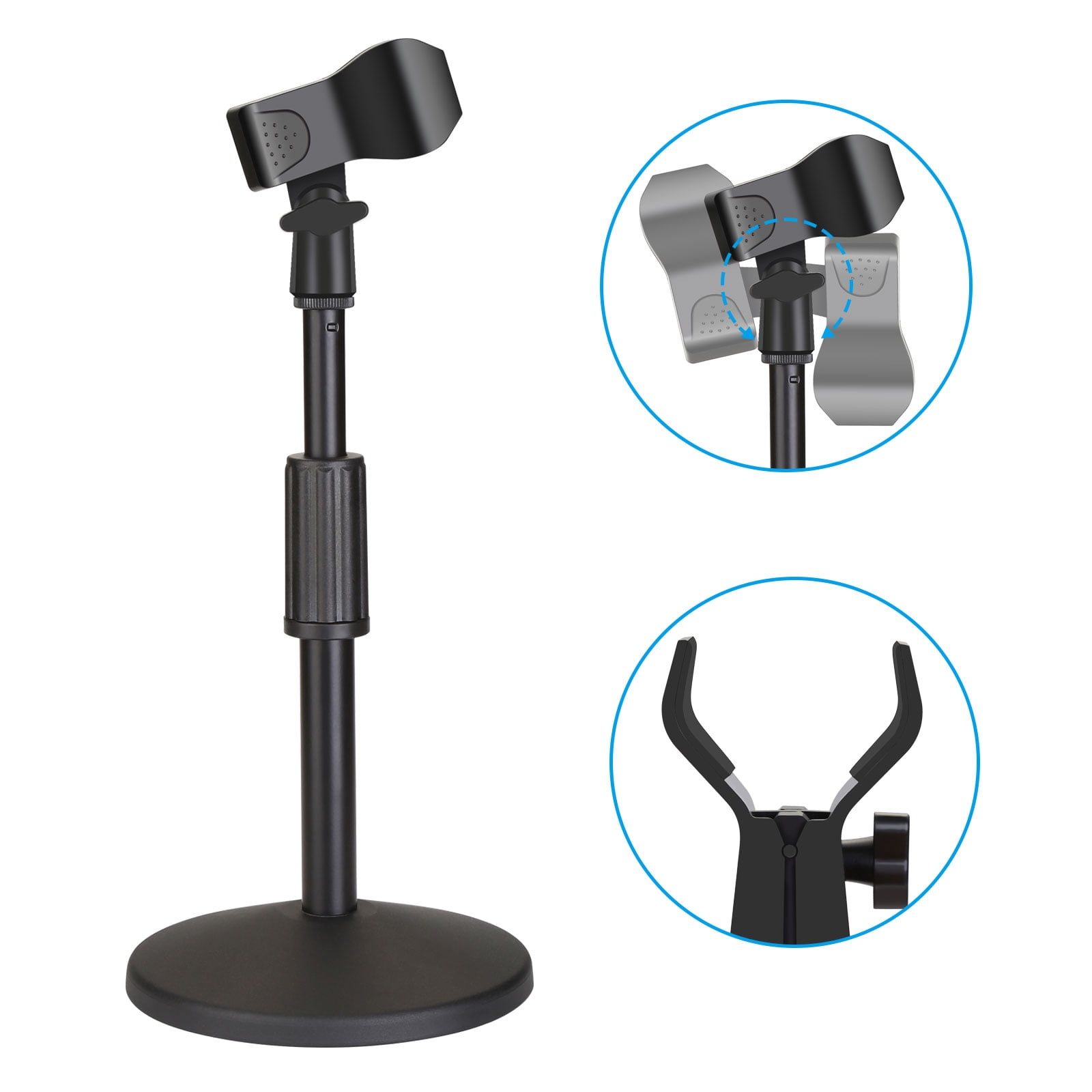 9.84 inches to 14.17 inches Desk Mic Stand with Mic Clip, Upgraded ...