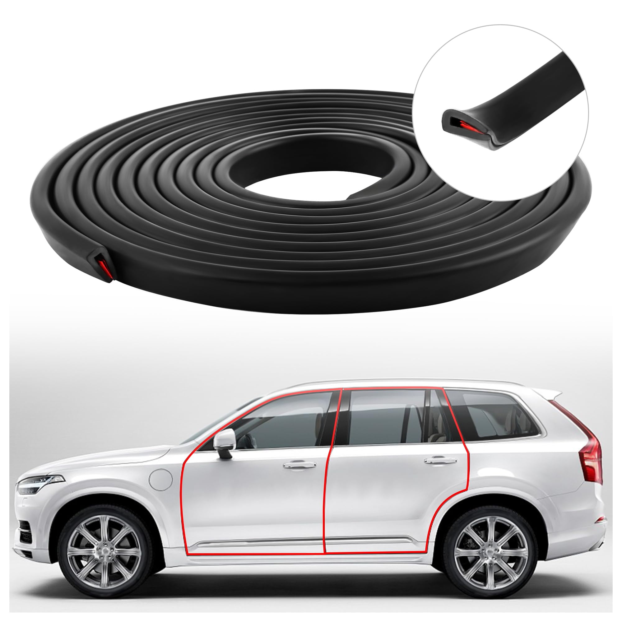 9.84Ft U-Shape Car Door Protector Edge Guards with Edge Trim Edge ...