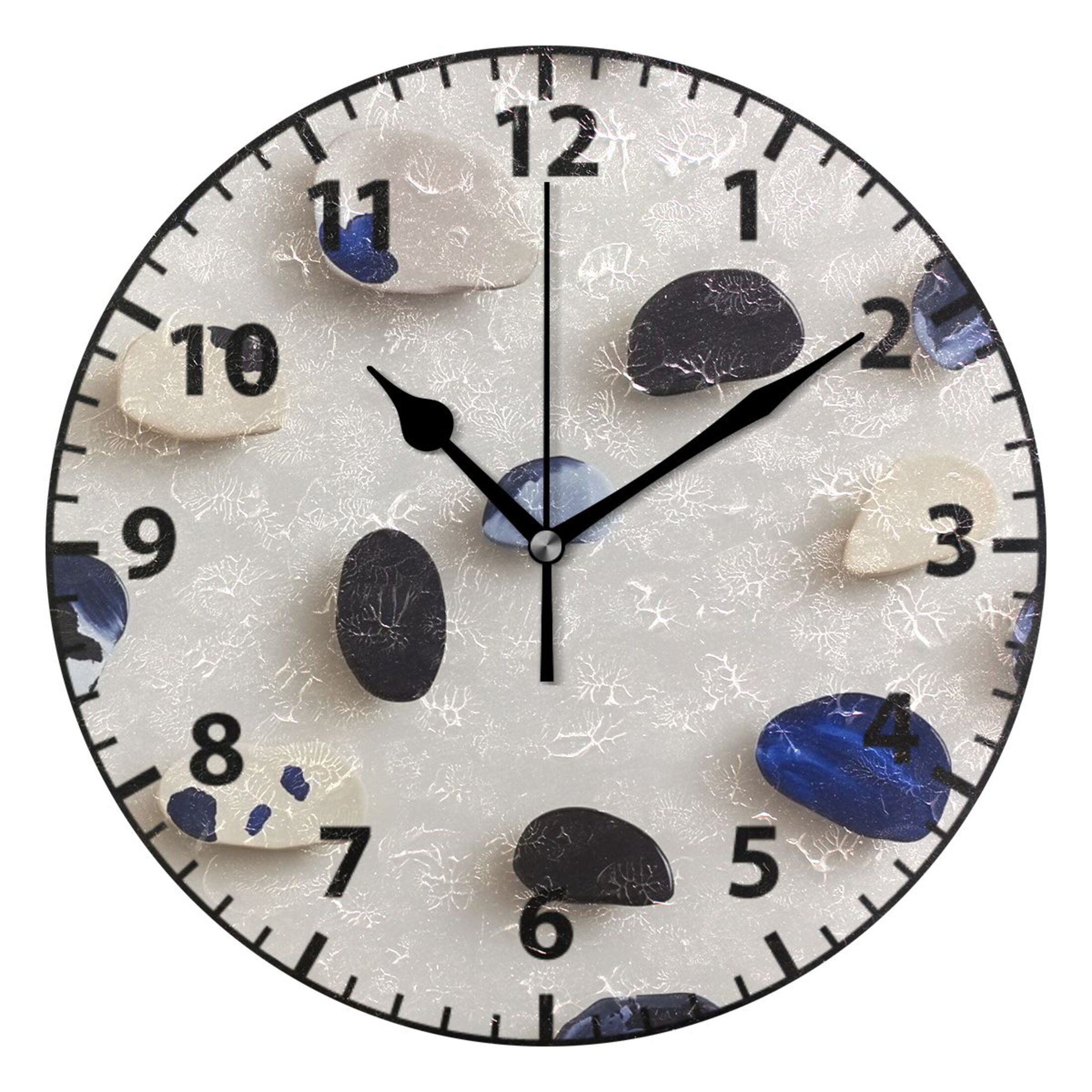 9.84in Gemstone PVC Canvas Wall and Table Clock with Canvas Texture ...