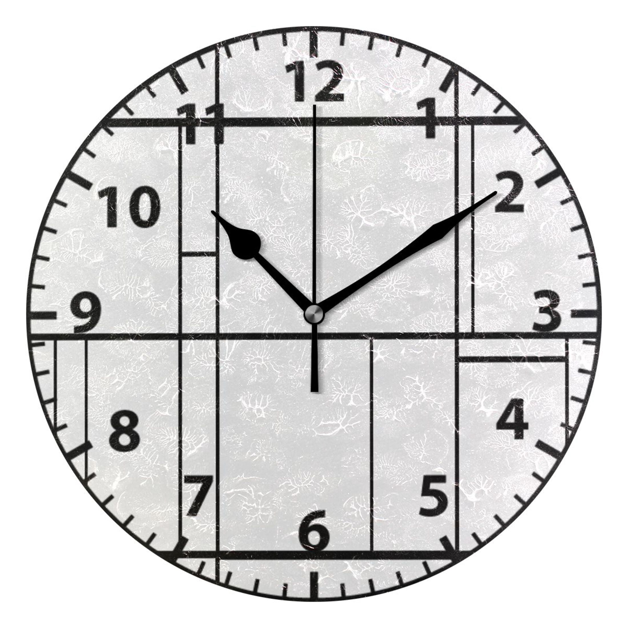 Geometric Layout Design Wall Clock Modern Small Clock Gold Hands for ...