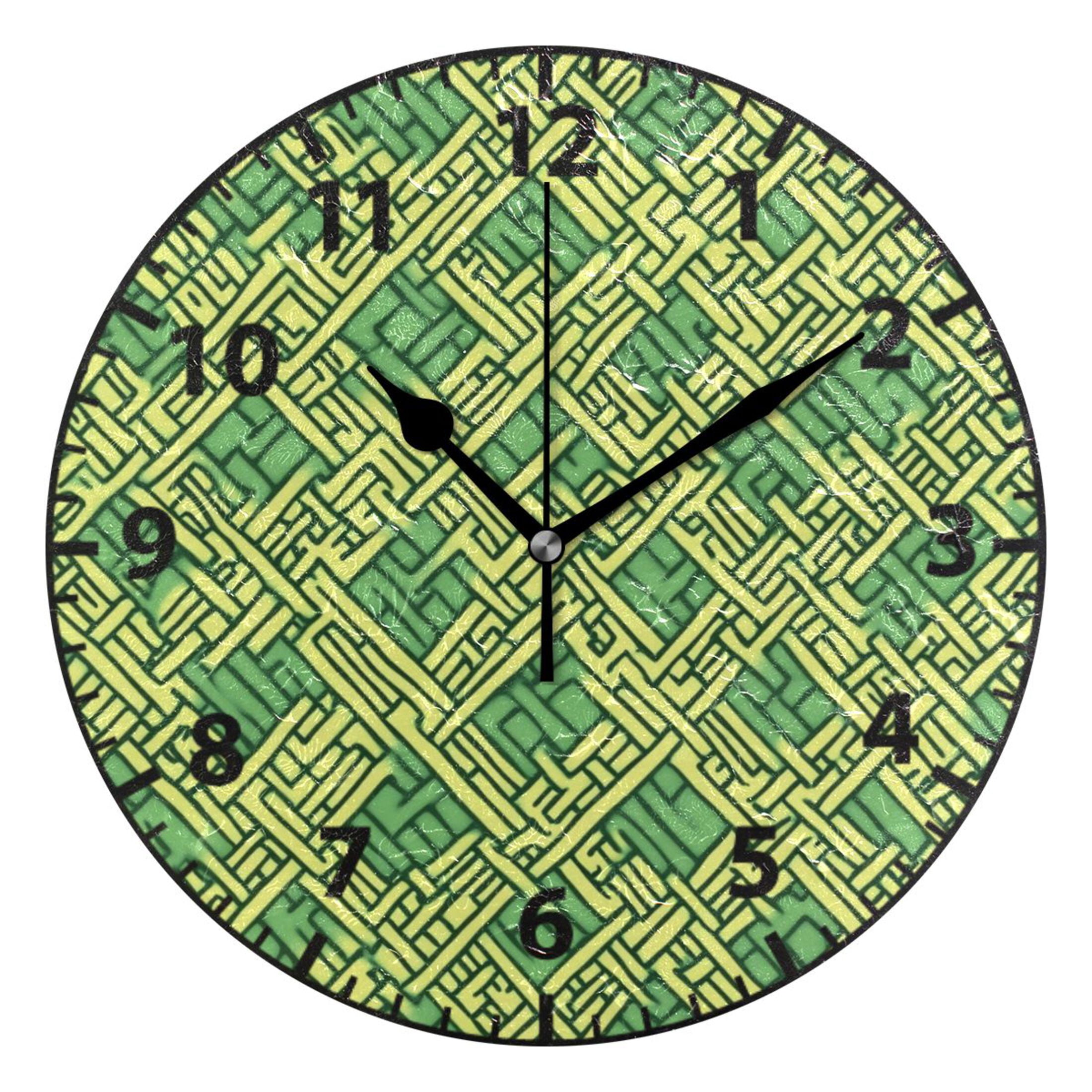 9.84in Intertwined Celtic Knots PVC Canvas Wall and Table Clock with ...