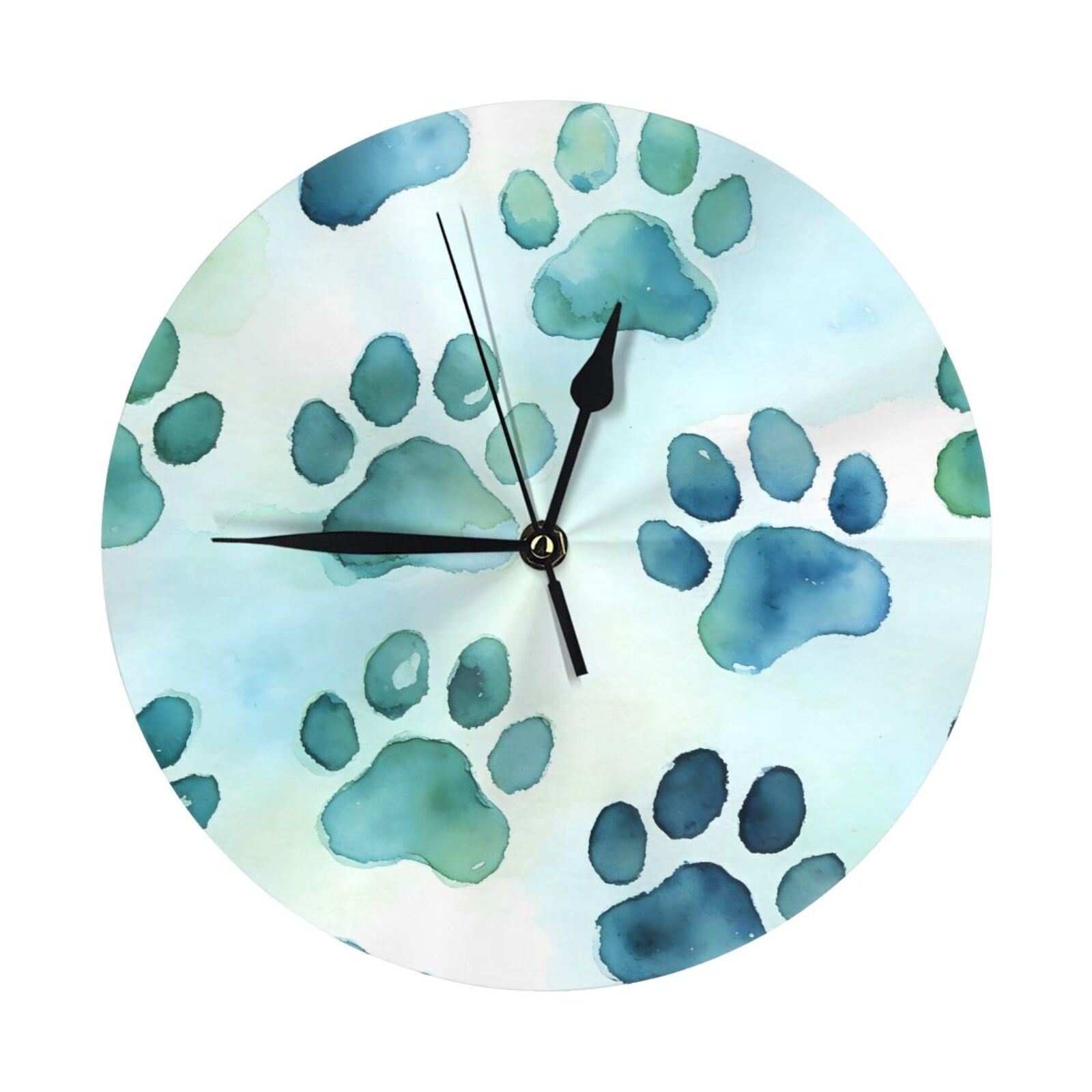9.84in Round Wall Clock Frameless No Glass Silent Non-Ticking Pvc Board ...