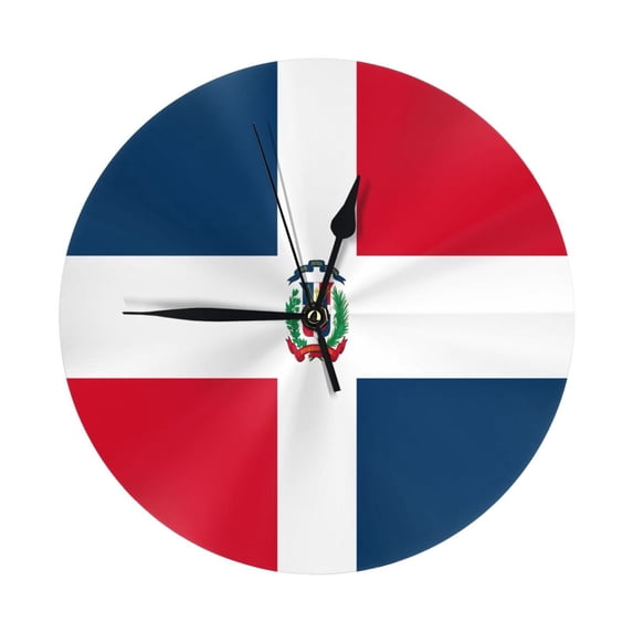 9.84in Round Wall Clock Frameless No Glass Silent Non-Ticking Pvc Board ...