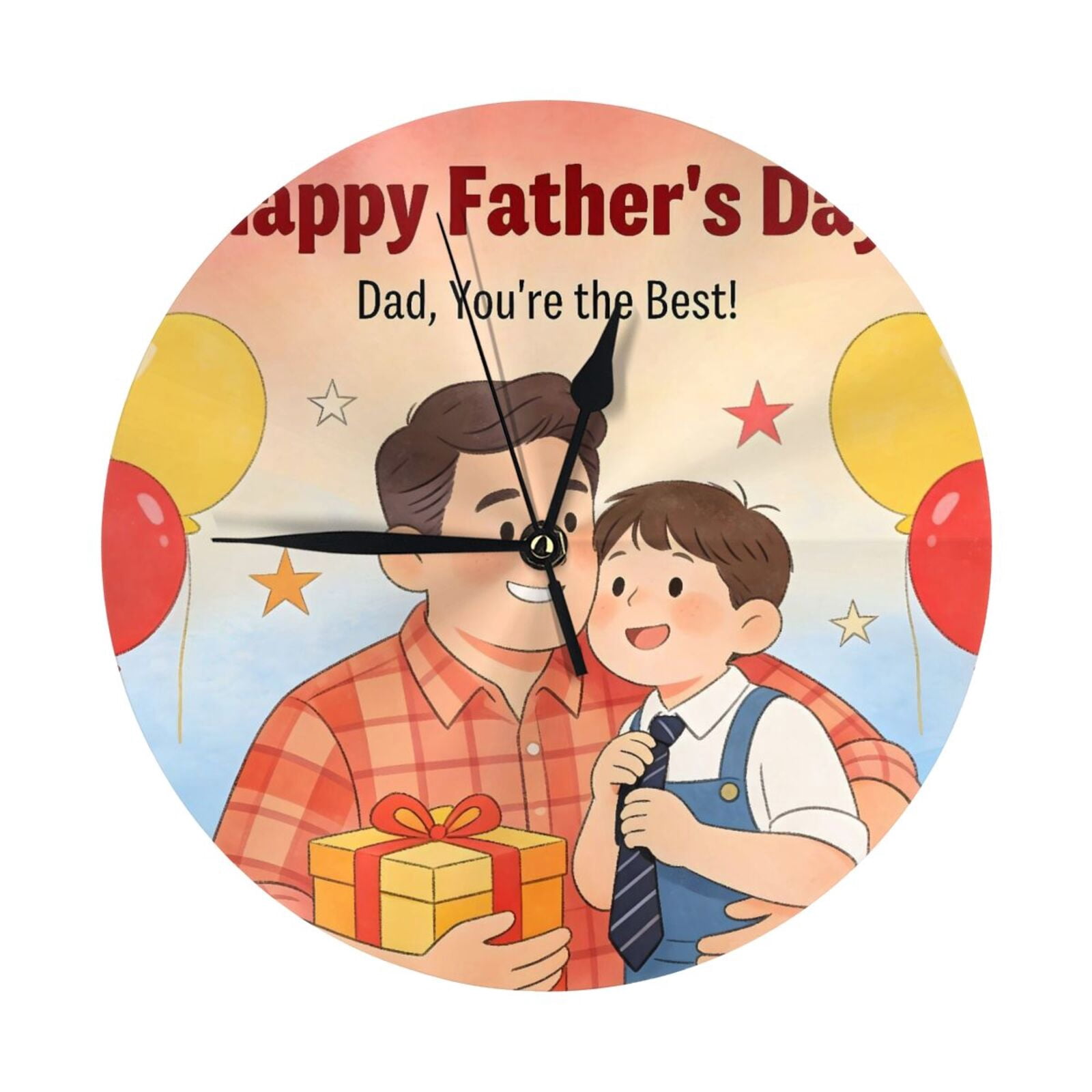 9.84in Round Wall Clock Frameless No Glass Silent Non-Ticking Pvc Board ...