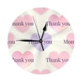 9.84in Round Wall Clock Frameless No Glass Silent Non-Ticking Pvc Board ...