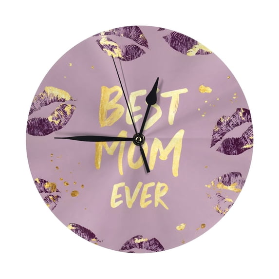 9.84in Round Wall Clock Frameless No Glass Silent Non-Ticking Pvc Board ...