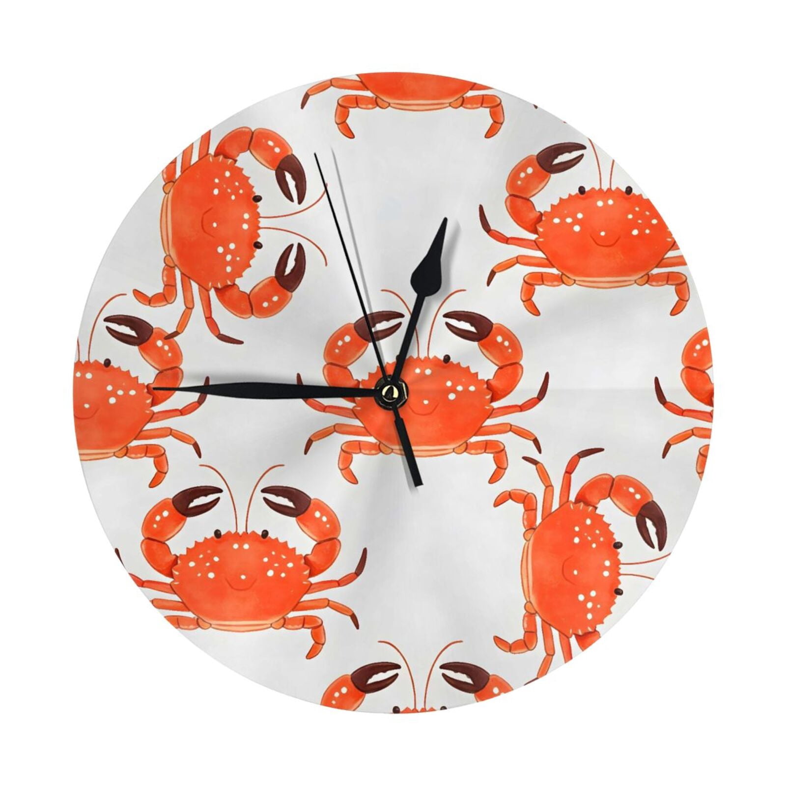 9.84in Round Wall Clock Frameless No Glass Silent Non-Ticking Pvc Board ...
