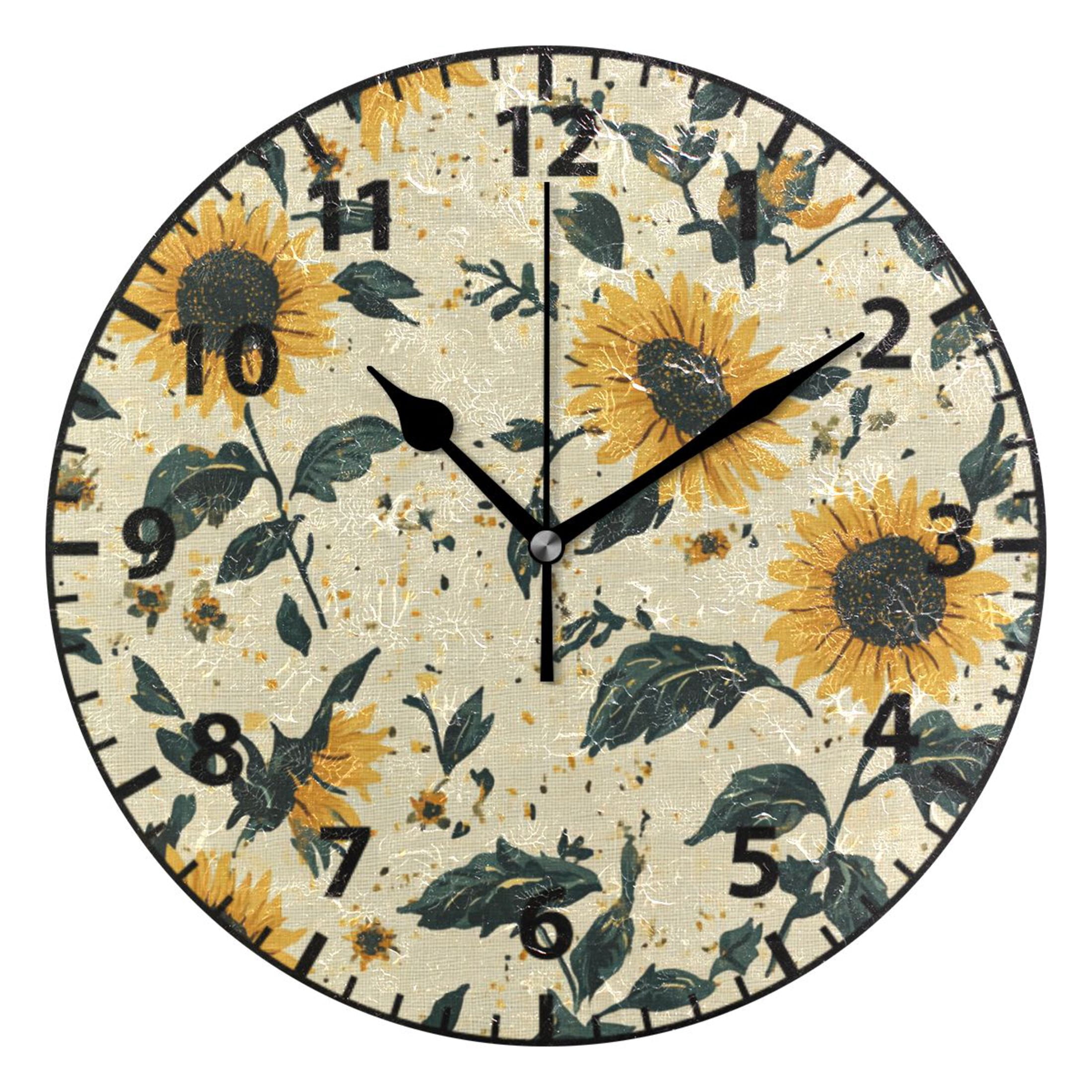 Seamless Delicate Wall Clock Modern Small Clock Black Hands for Office ...