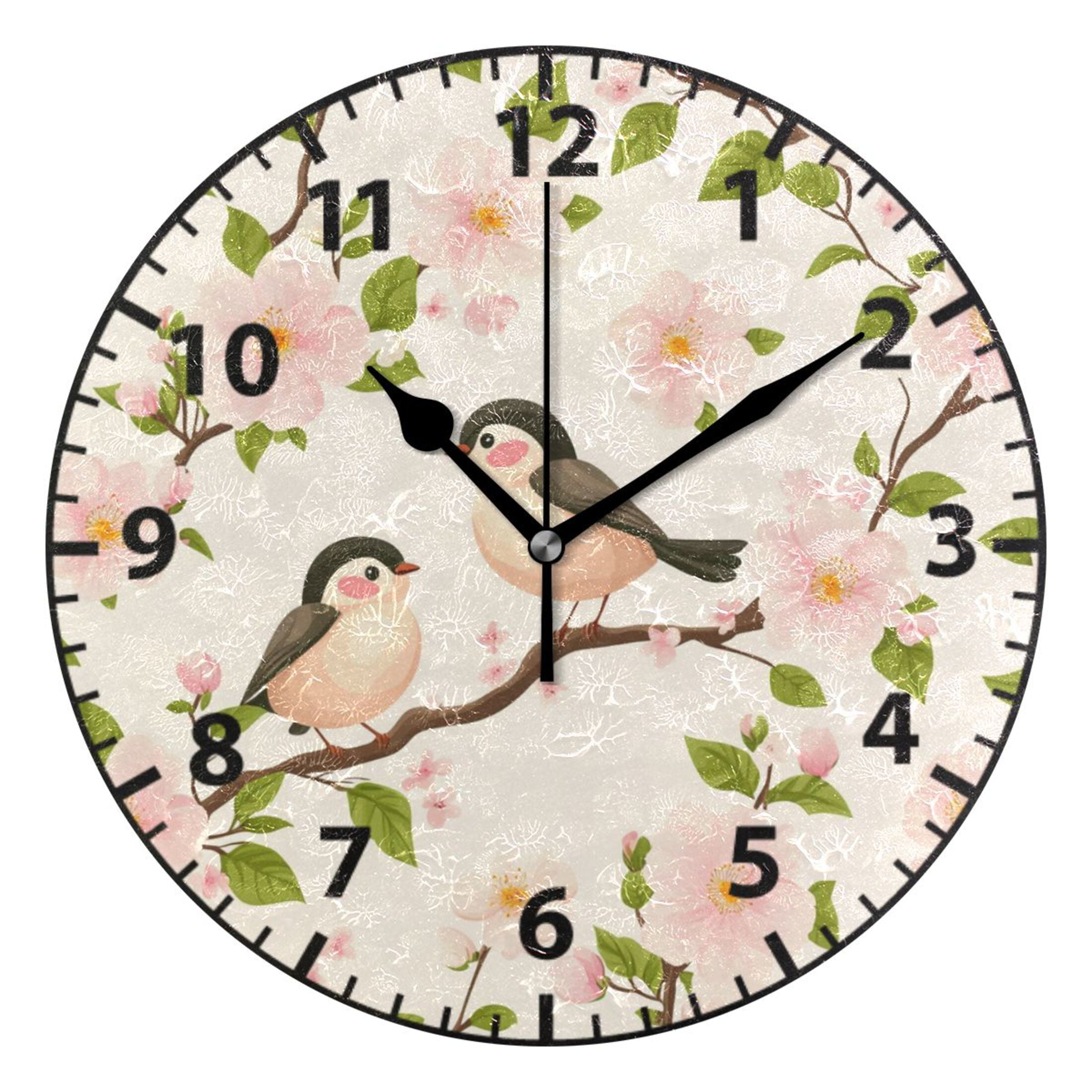 Spring Wall Clock Modern Small Clock Gold Hands for Office, Home ...