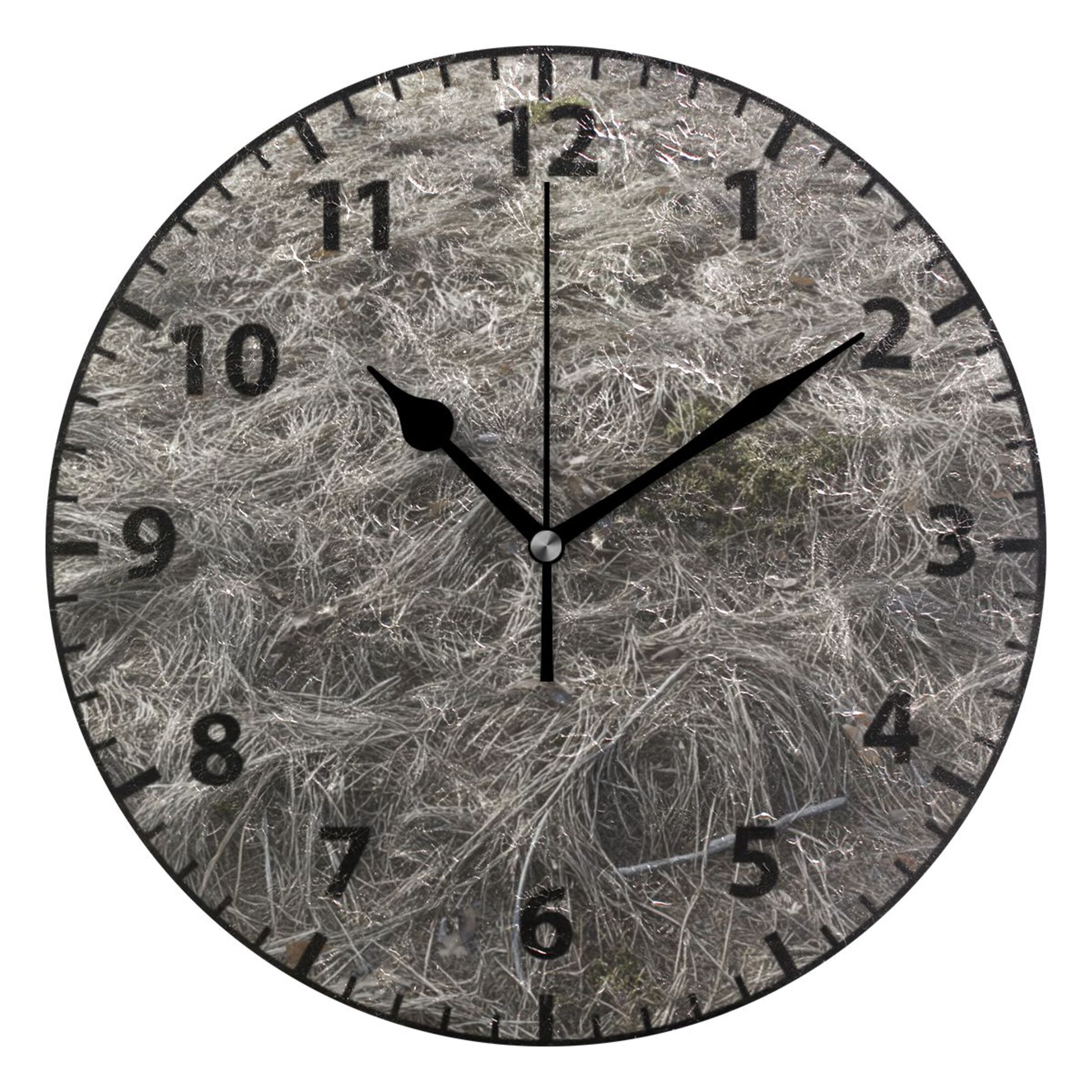 Weeds Wall Clock Modern Small Clock Black Hands for Office, Home ...