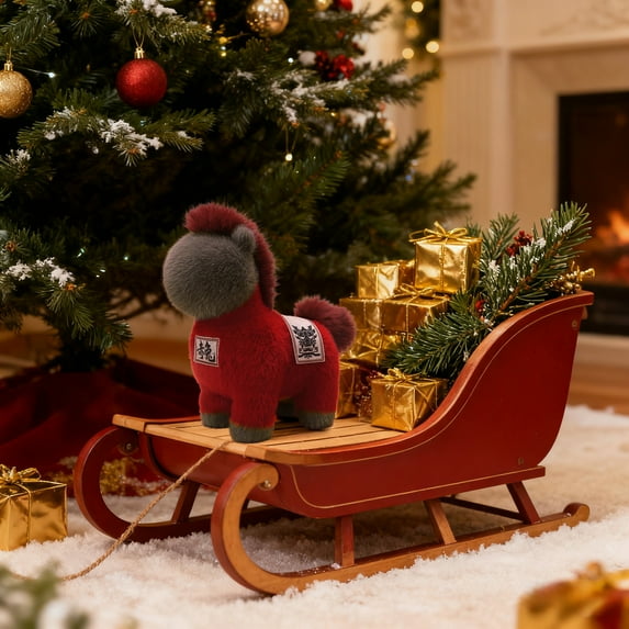 9.84inch Cartoon Cute Little Horse Doll, Christmas Decoration Plush Toy ...