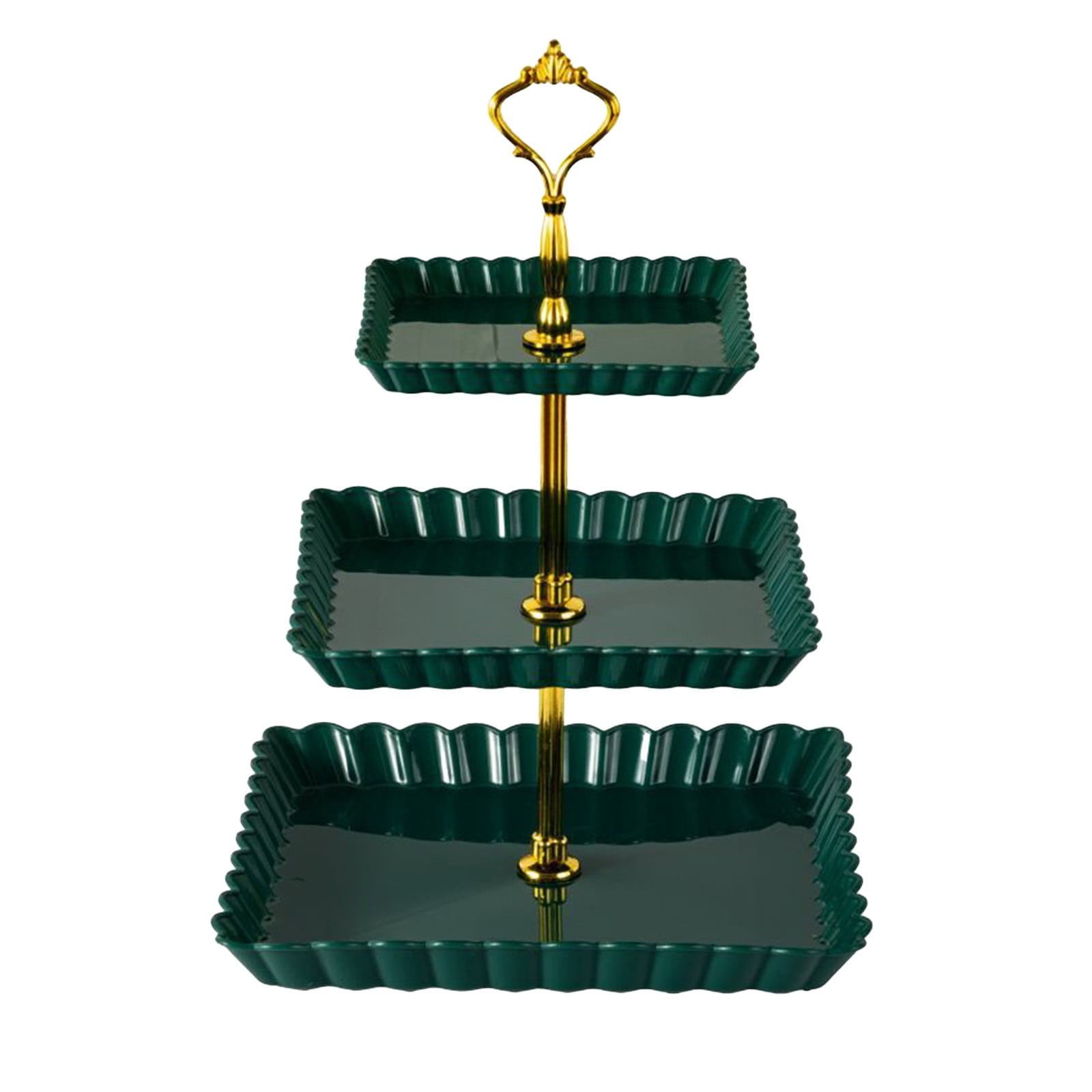 9.84x13.39in 3-Tier Metal Dessert Stand - Heavy Duty Candy/Fruit ...