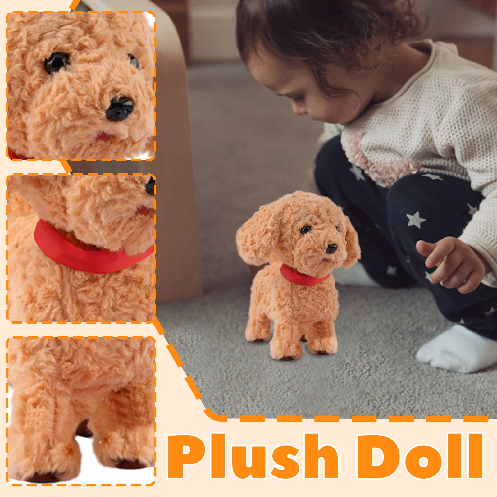 9.85 Inch Froplay Dog Robot – Battery-Powered Realistic Pet with Touch Sensing, Voice Mimic ...